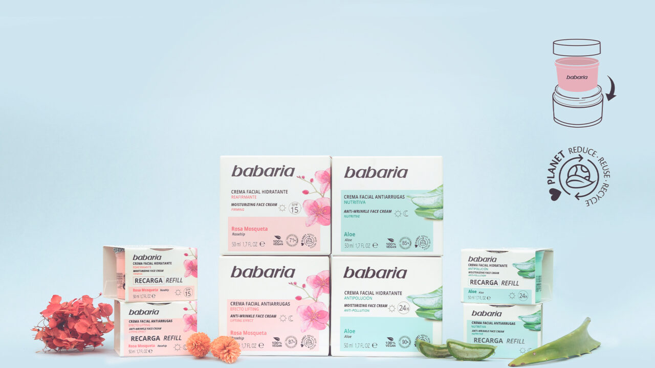 Babaria presenta un sistema refill en su línea facial • Fundación CRE100DO